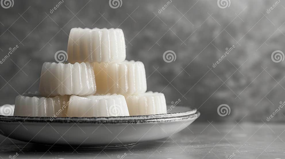 A Close-up of a Stack of Pudding Ma, a Traditional African Dessert ...