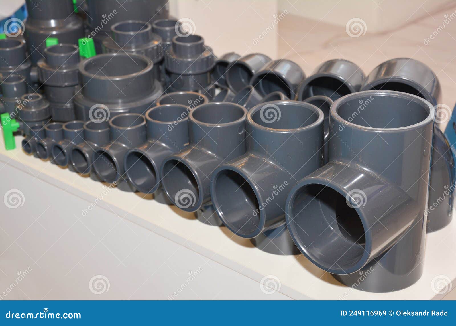 Close Up on Stack of Pvc Pipe Connectors Stock Image - Image of close ...