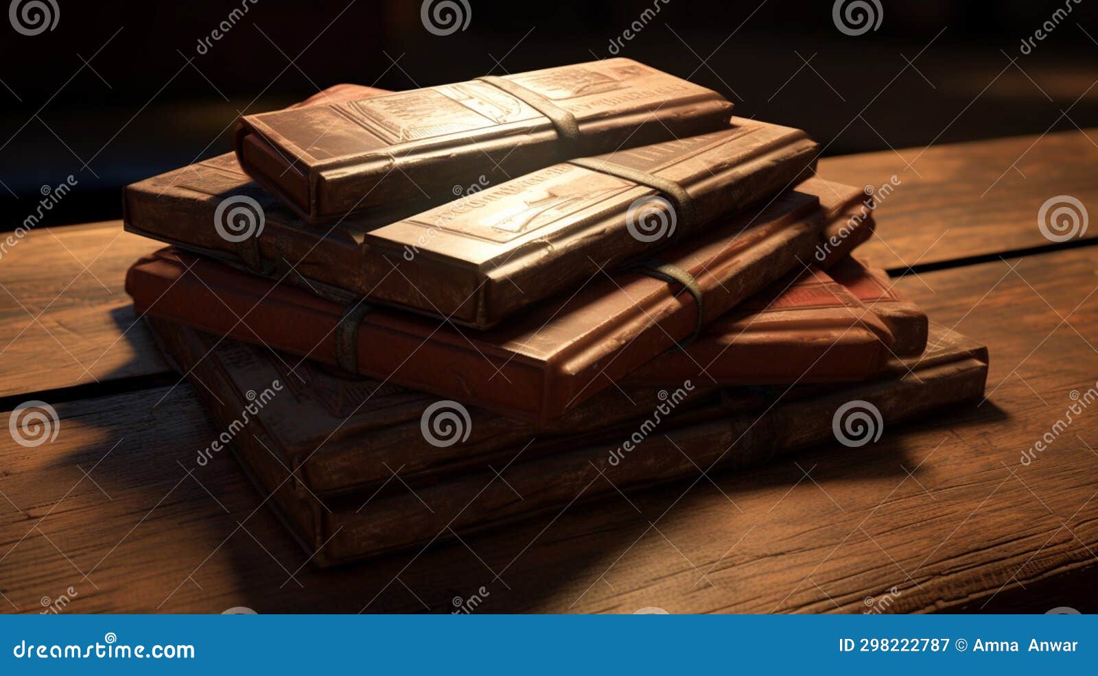 A Close-up of a Stack of Unsweetened Chocolate Bars in a Beautifully ...