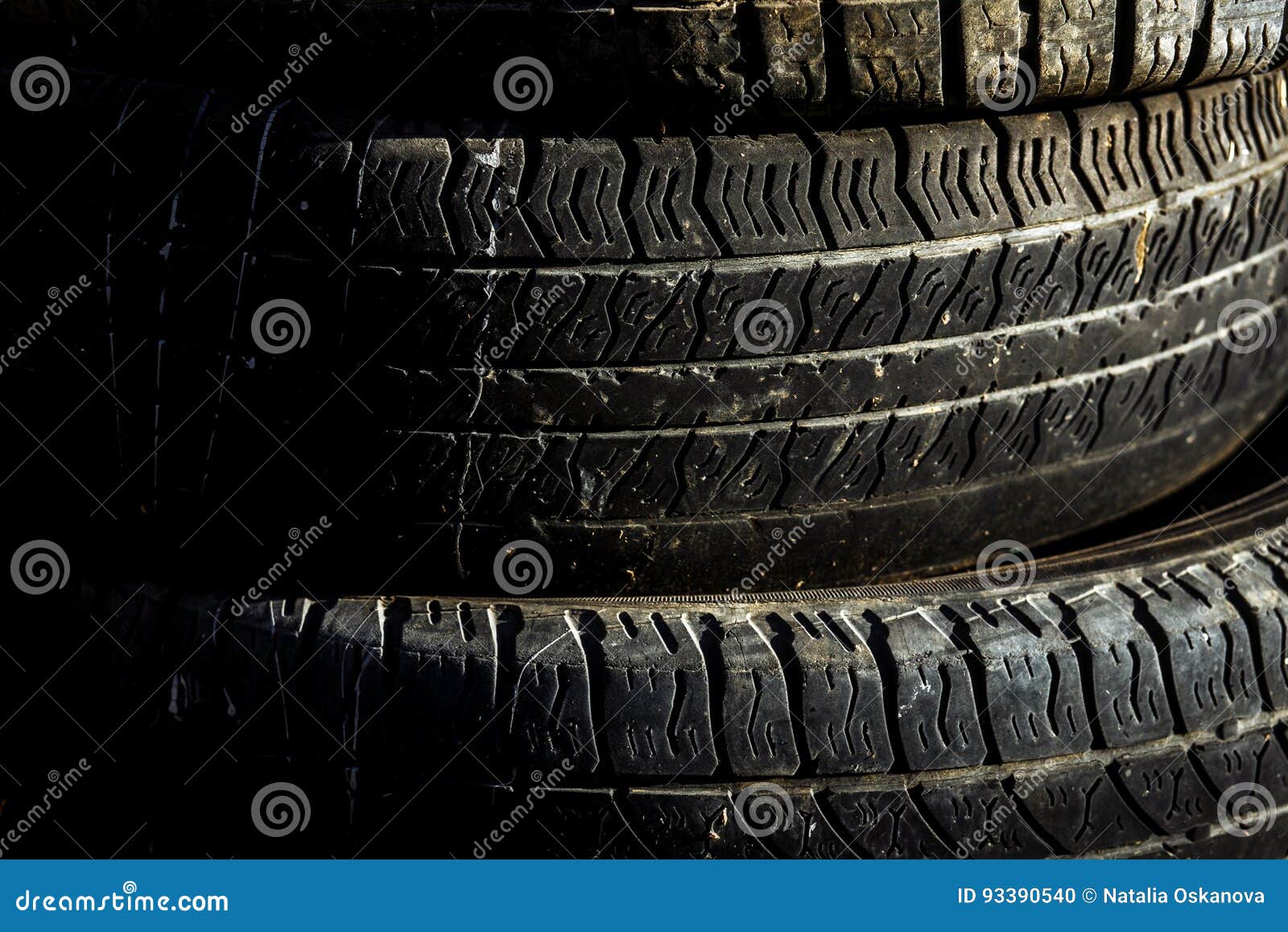 Close Up Stack of Used Car Tires Stock Photo - Image of casing, cover ...