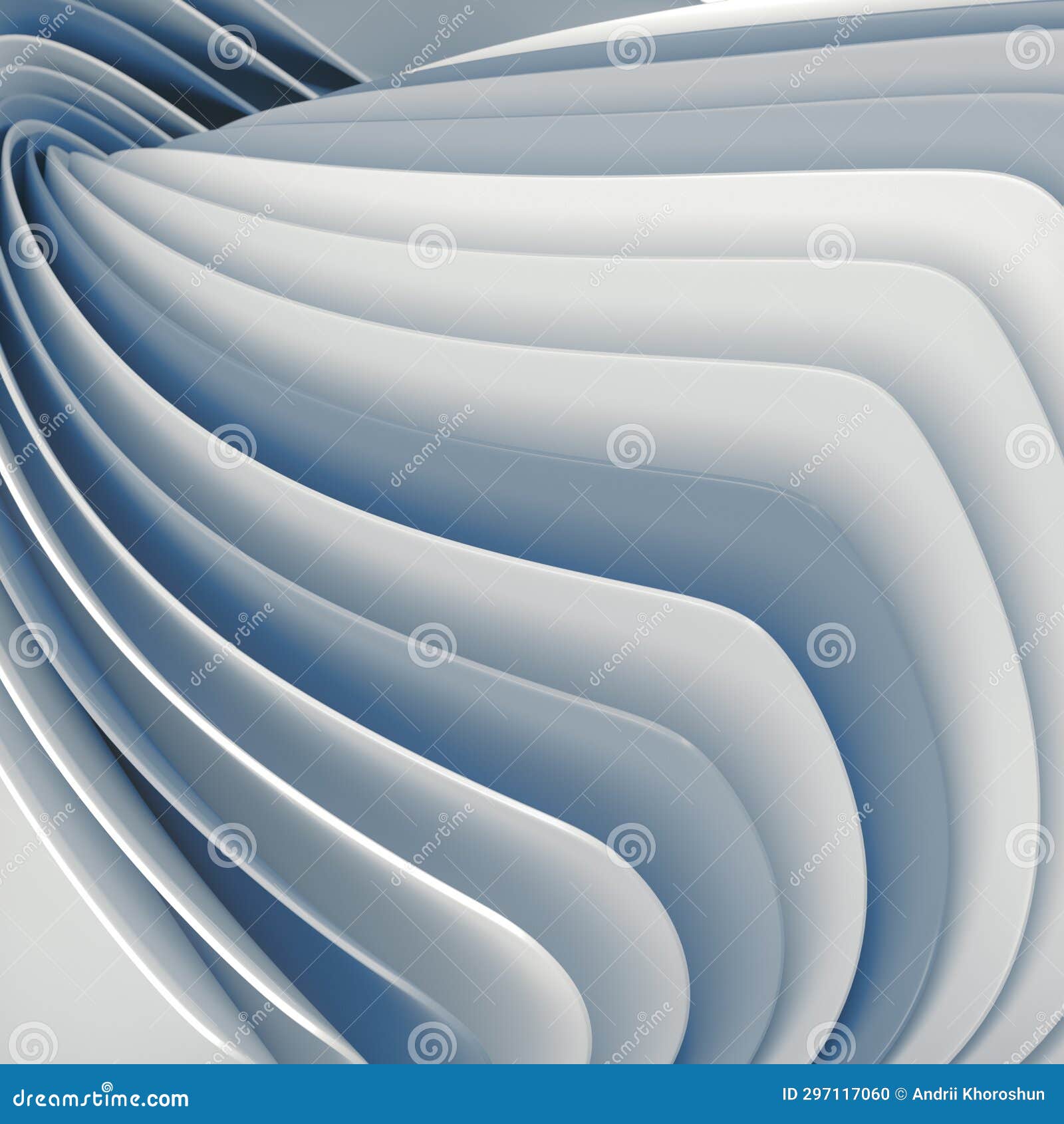 Close-up of a Stack of White and Blue Papers. 3d Rendering Digital ...