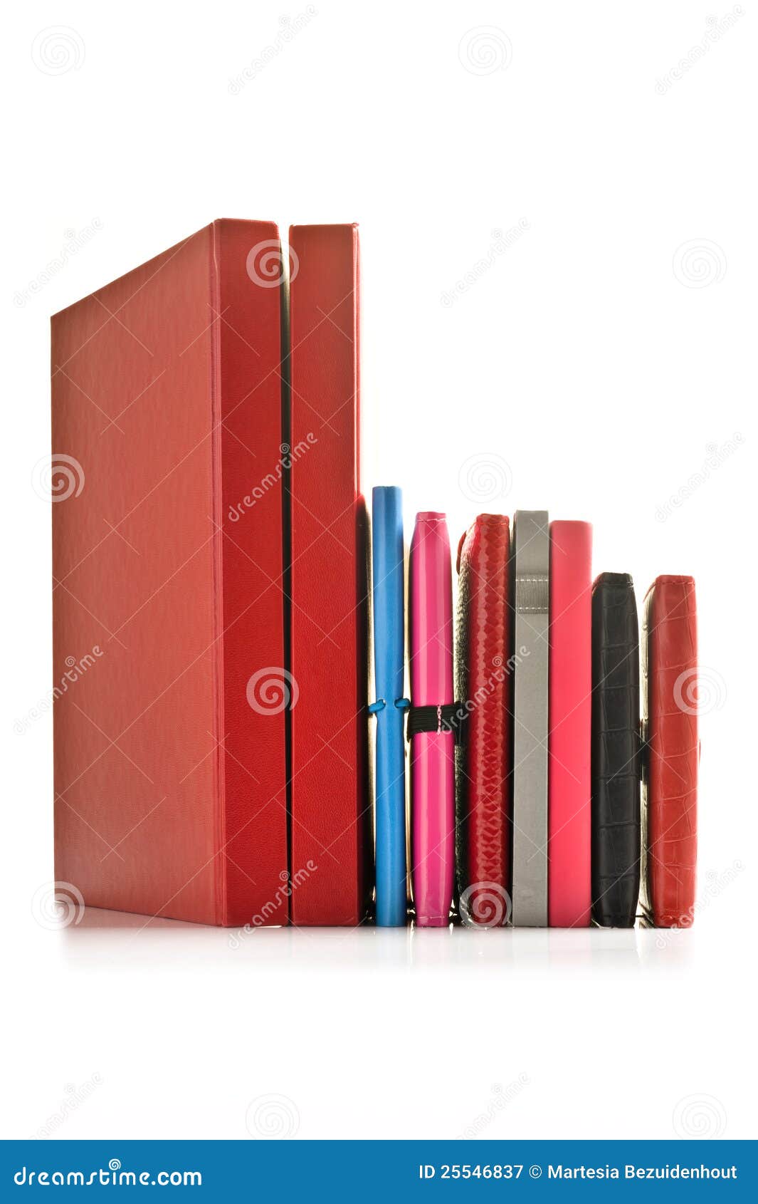 Close Up of Stacked Up Books on a White Background Stock Image - Image ...