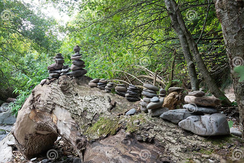 Rock stacking stock photo. Image of harmony, nature - 198369080