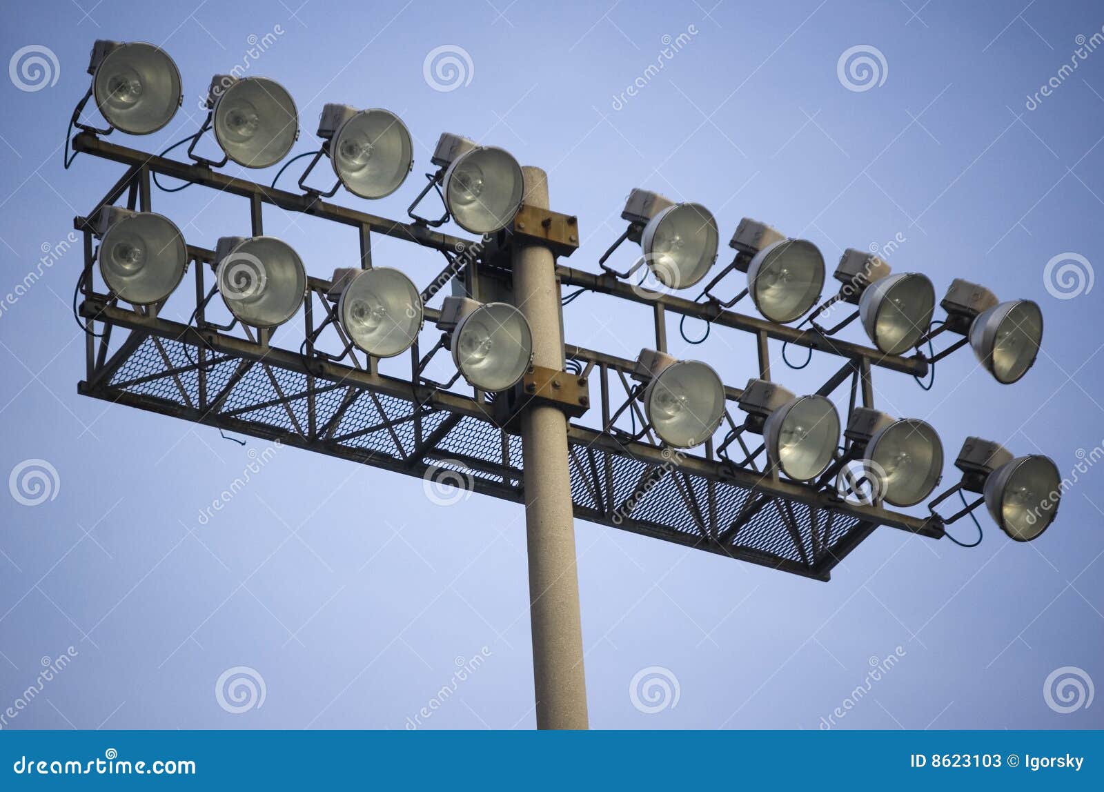 Close Up of Stadium Lamp-post Stock Image - Image of closeup ...