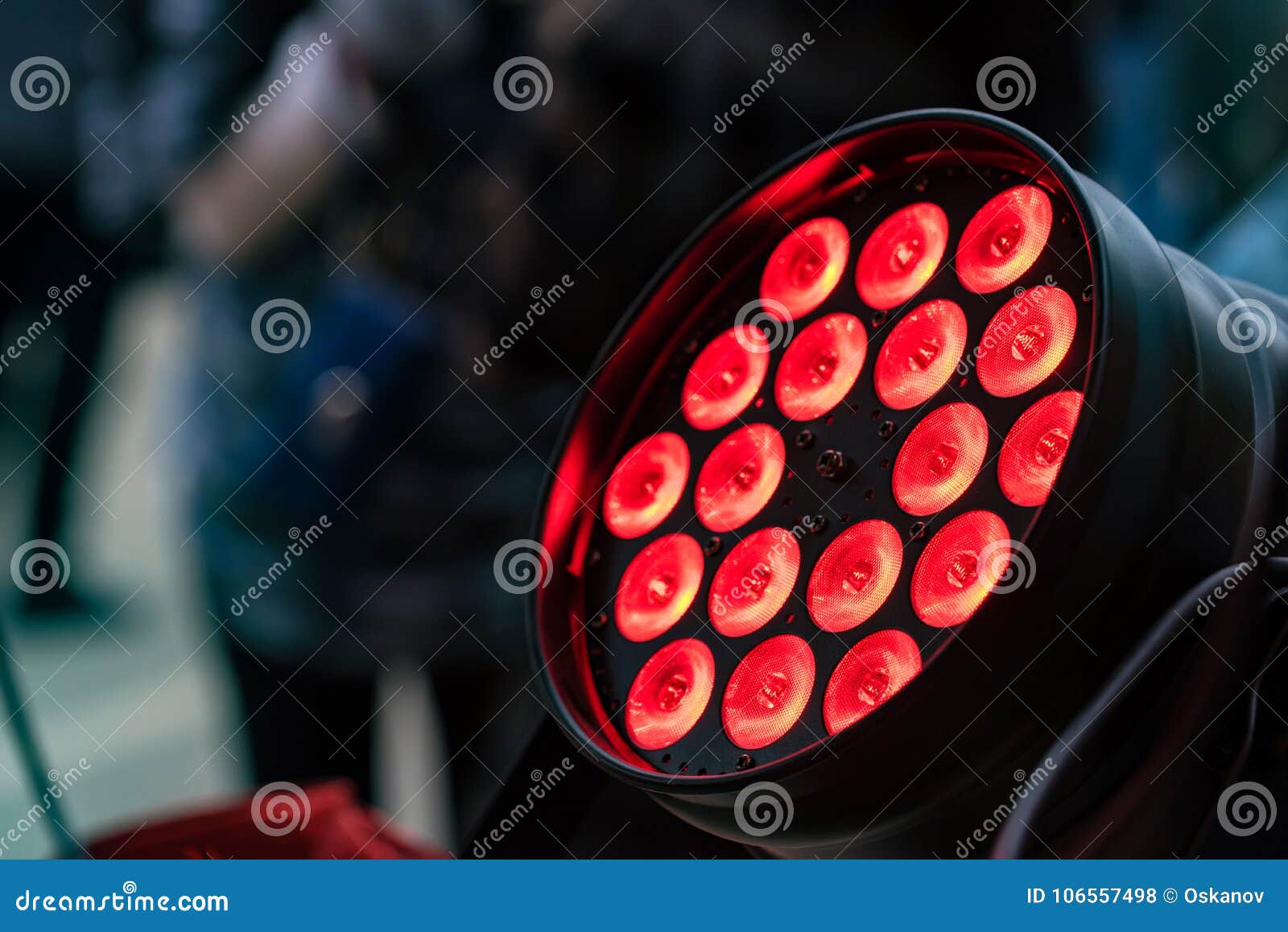Stage Red Light Source Turned on Stock Photo - Image of nightlife ...