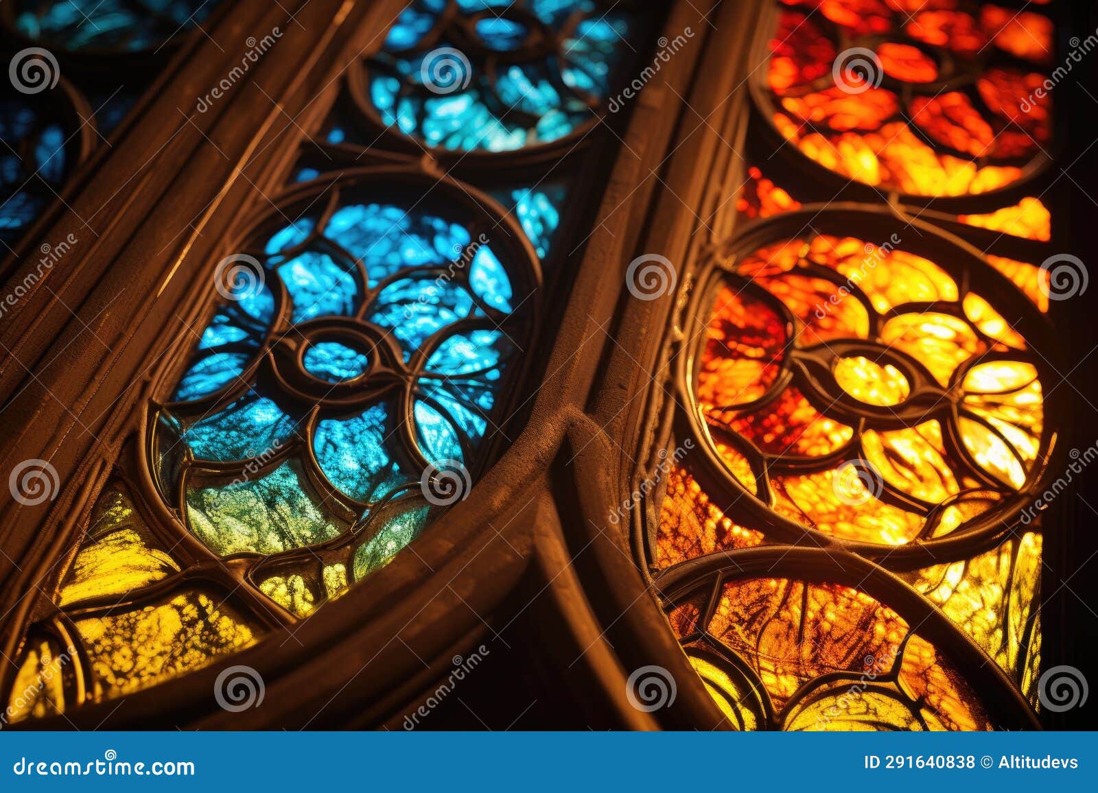 Close-up of Stained Glass Window Details Stock Photo - Image of details ...