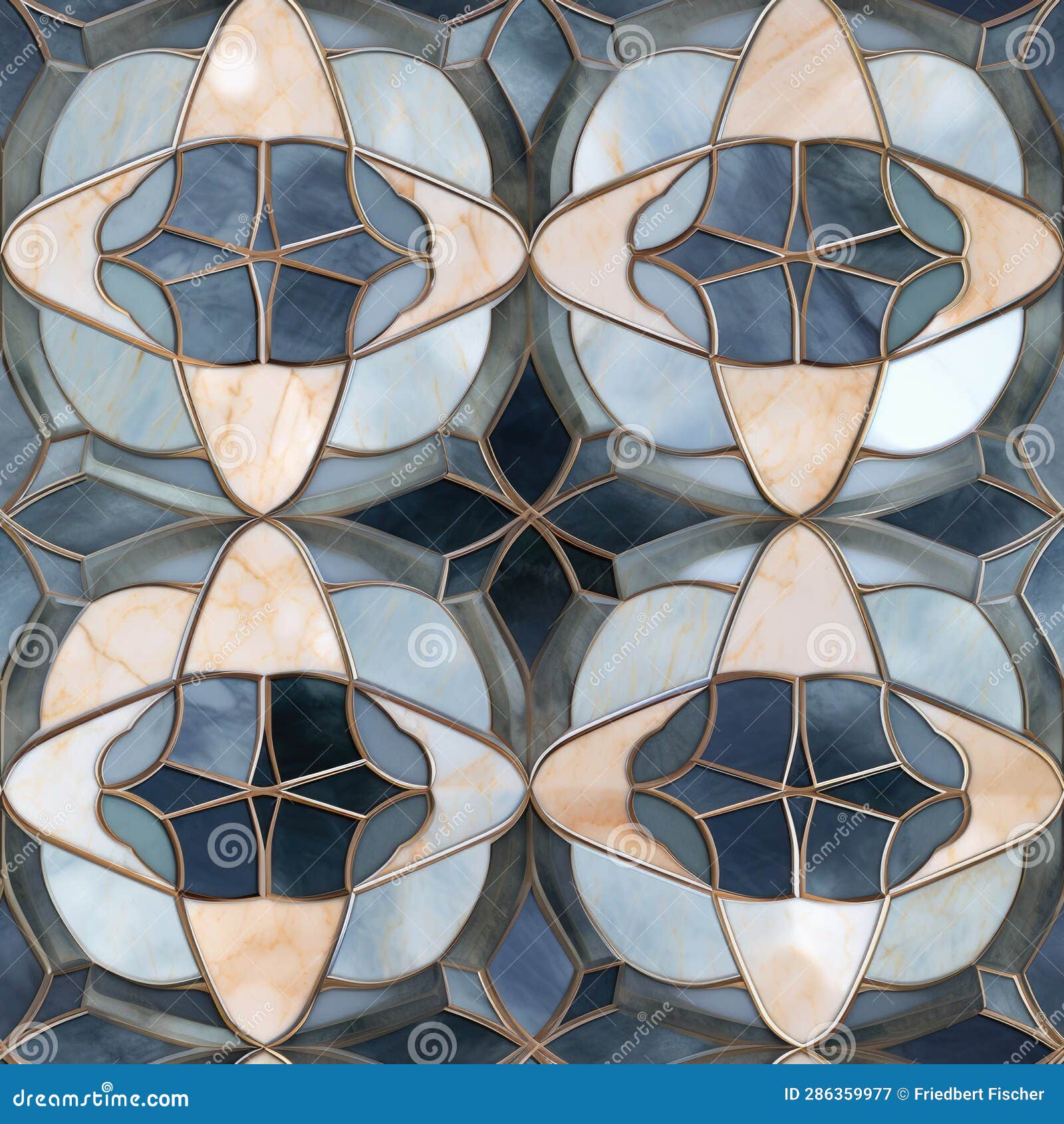 A Close Up of a Stained Glass Window. Seamless Pattern Stock ...