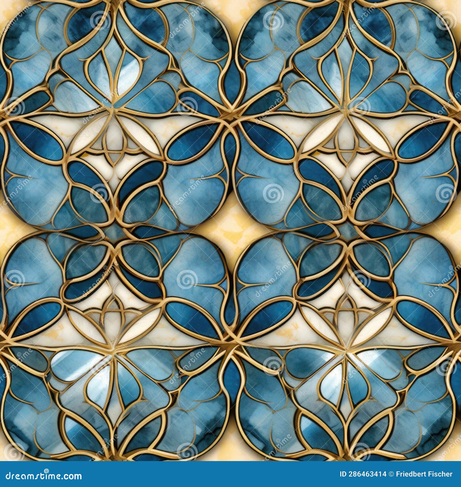 A Close Up of a Stained Glass Window. Seamless Pattern Stock ...