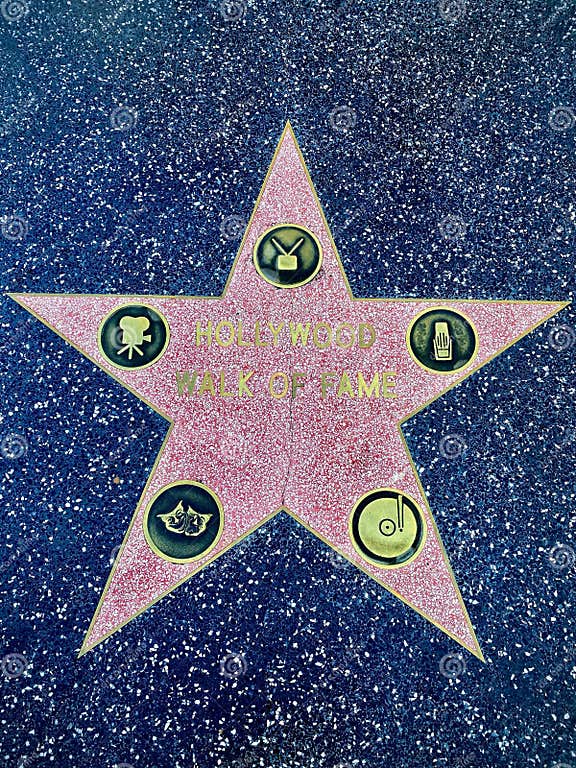 Close Up Of A Star On The Hollywood Walk Of Fame In Los Angeles Editorial Stock Image Image Of