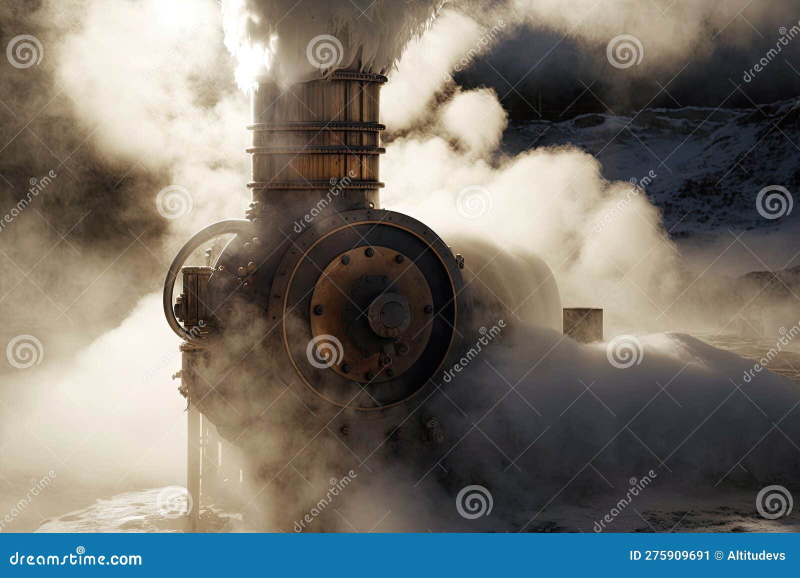 Close-up of Steam Venting from Heated Geothermal Source Stock ...