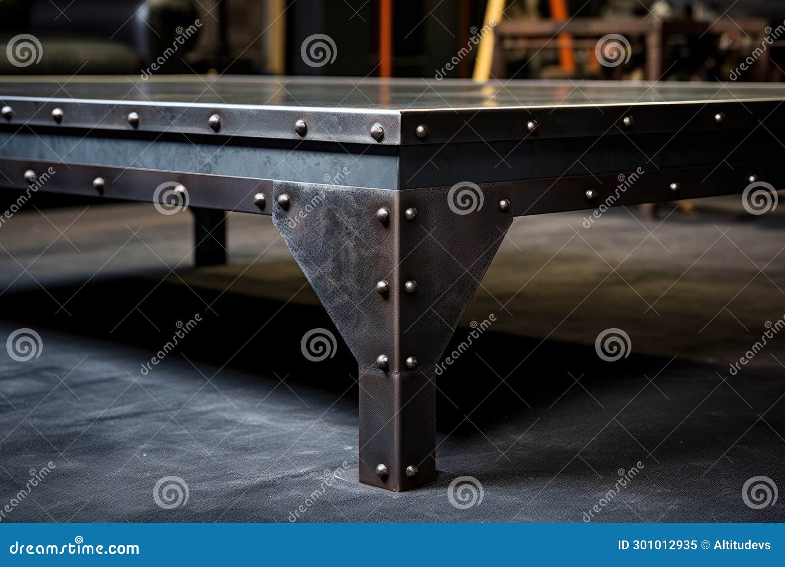 Steel Riveted Sheets As Background. Metal Banner Stock Photo ...