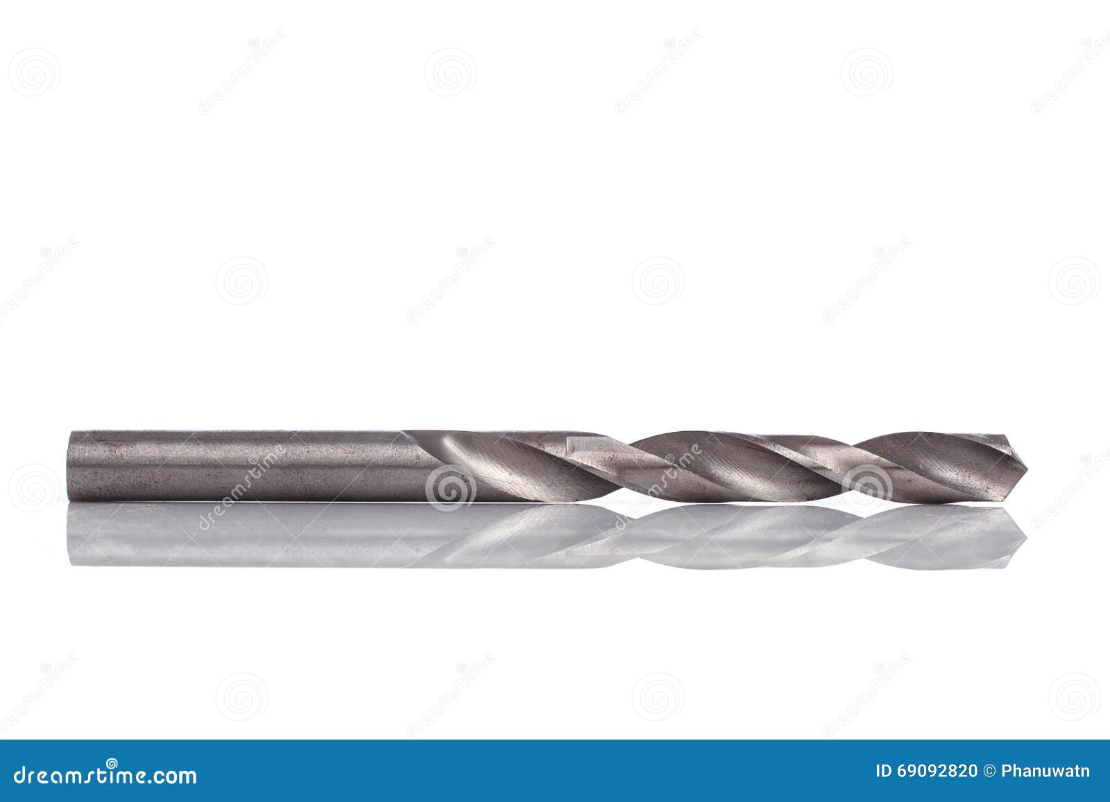Close Up Steel Drill Bit Isolated on White Stock Photo - Image of ...