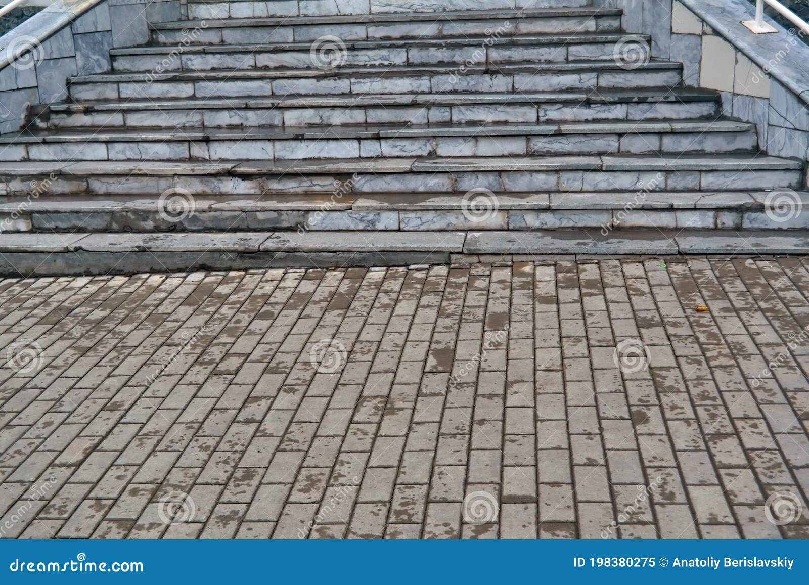 Close Up Stone Steps Texture. Close-up of Steps Covered with Raindrops ...