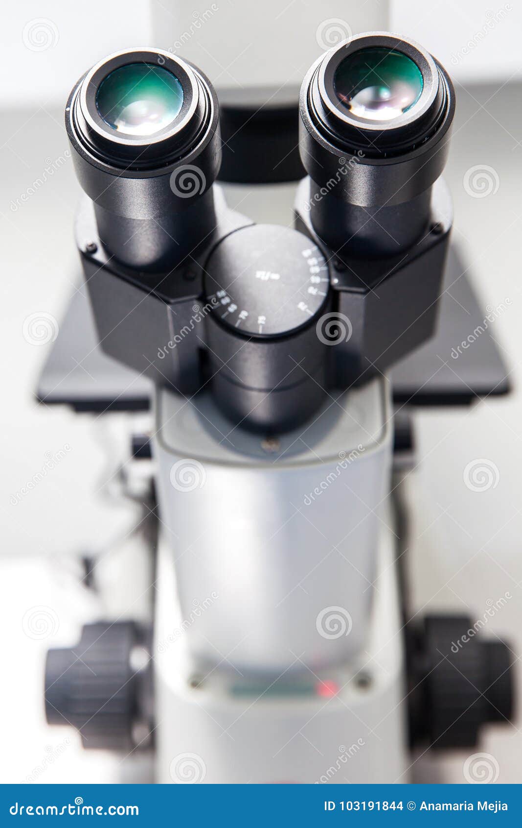 Close Up of Stereo Microscope Eyepieces Stock Photo - Image of clinic ...