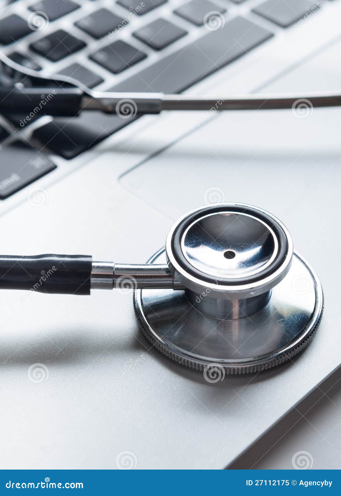 Close Up Of Stethoscope On Computer Keyboard Royalty Free Stock Photo ...