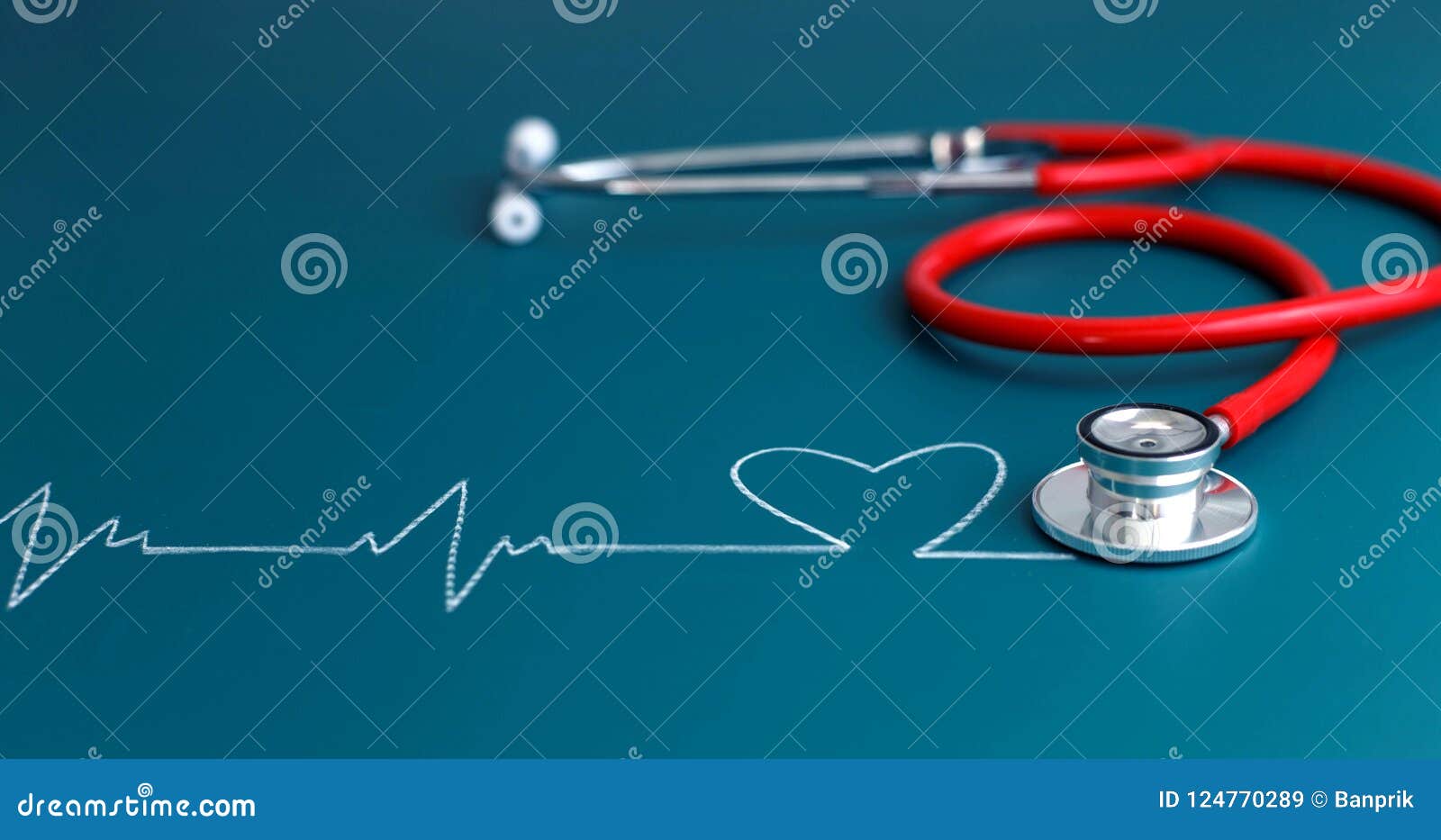 Close Up of Stethoscope and Heartbeat Stock Image - Image of ...