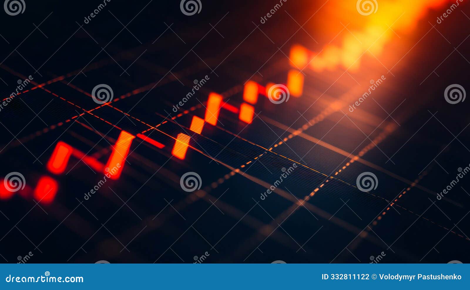 A Close Up of a Stock Market Chart on a Computer Screen Stock Photo ...