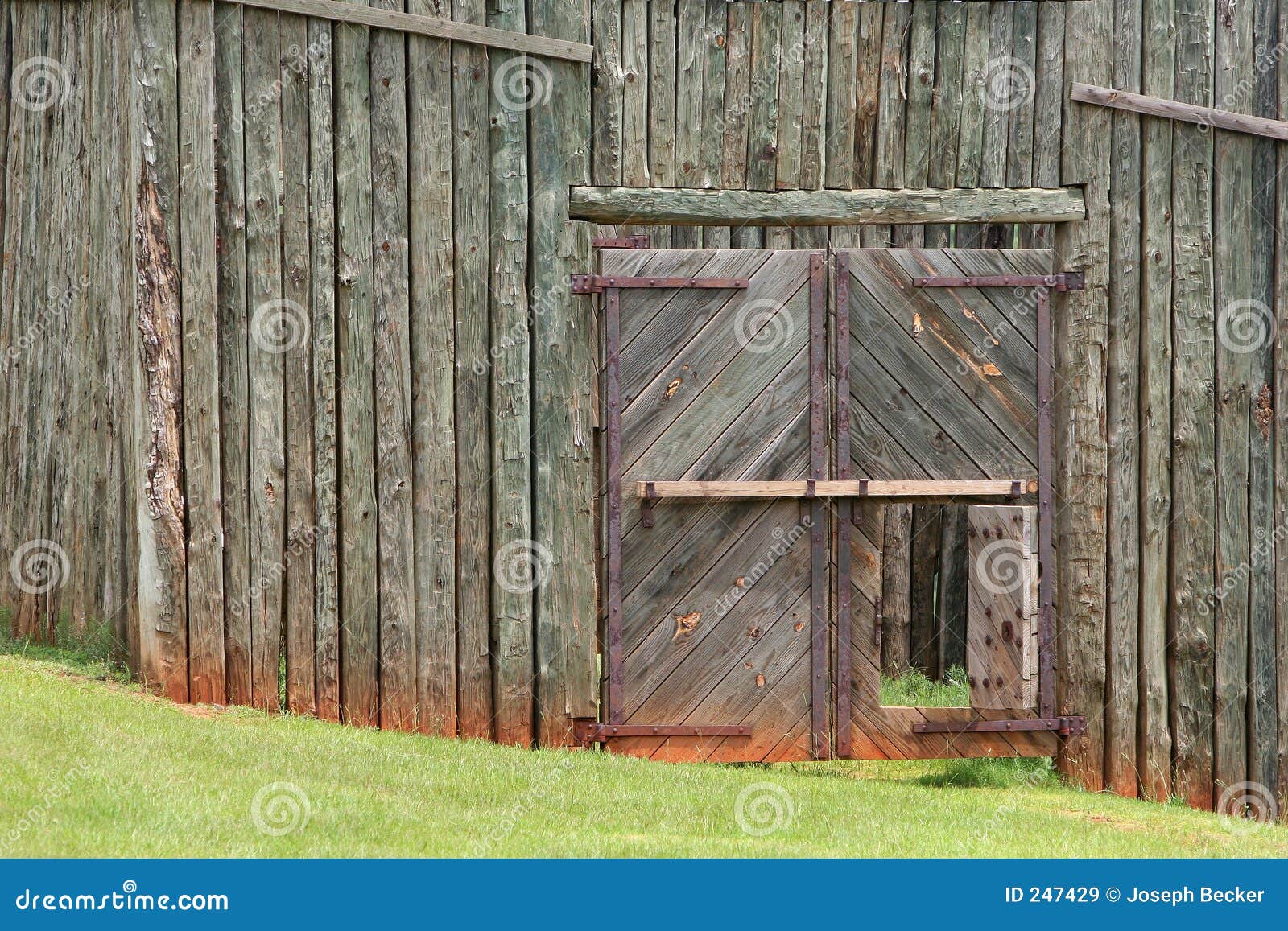 Close-up on Stockade Wall stock image. Image of fence, stockade - 247429