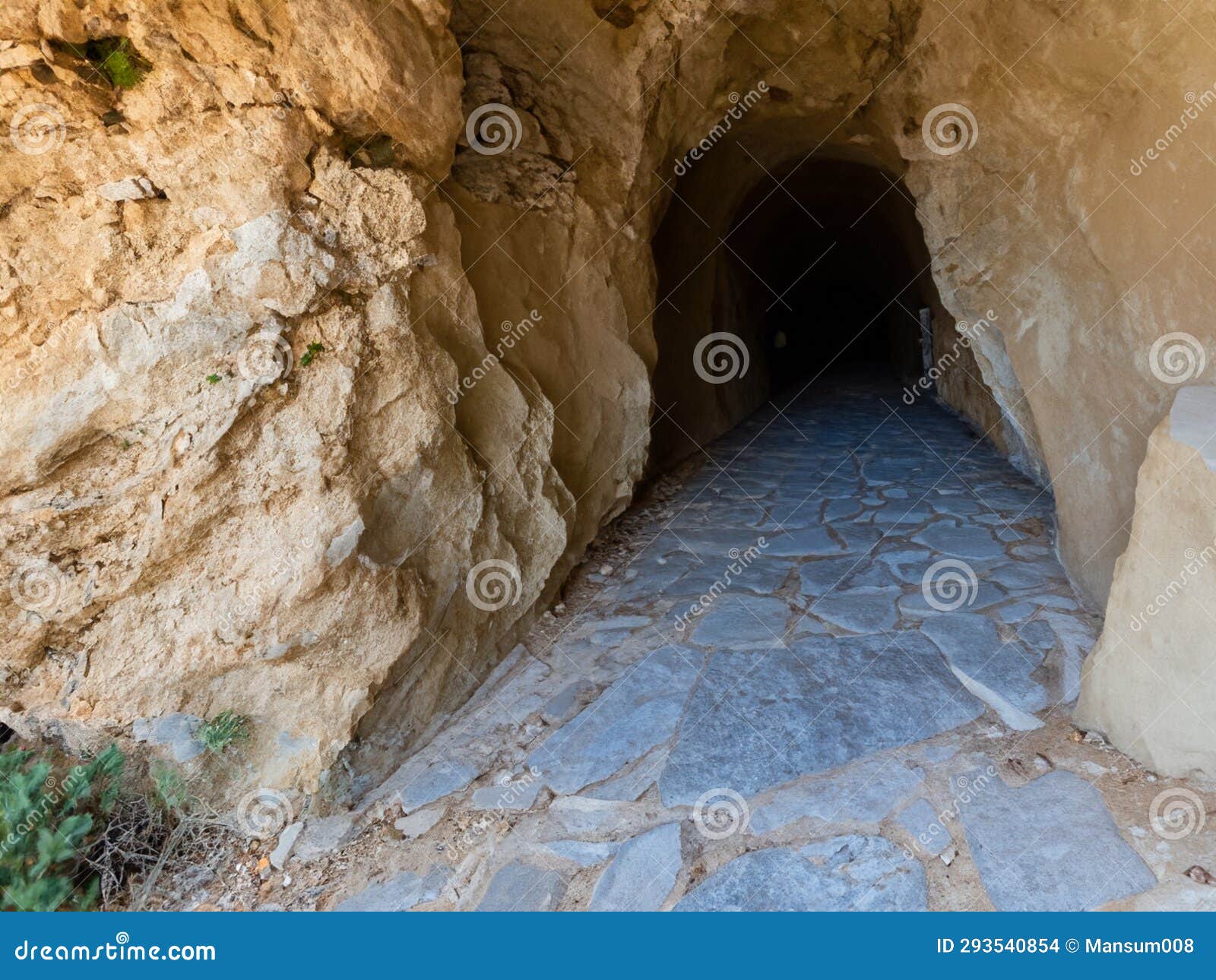 A Stone Arch in the Middle of the Cave Stock Photo - Image of summer ...