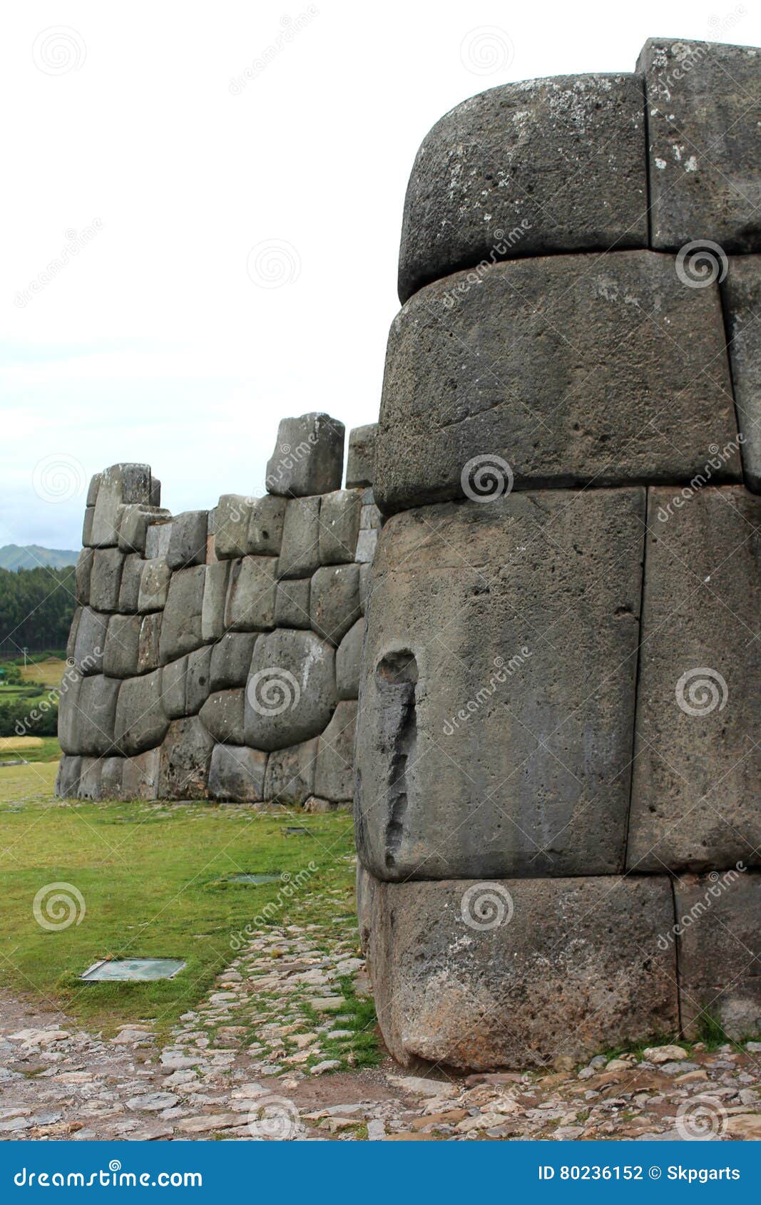 Close Up of Stone Wall in Sacsayhuaman Stock Photo - Image of stone ...
