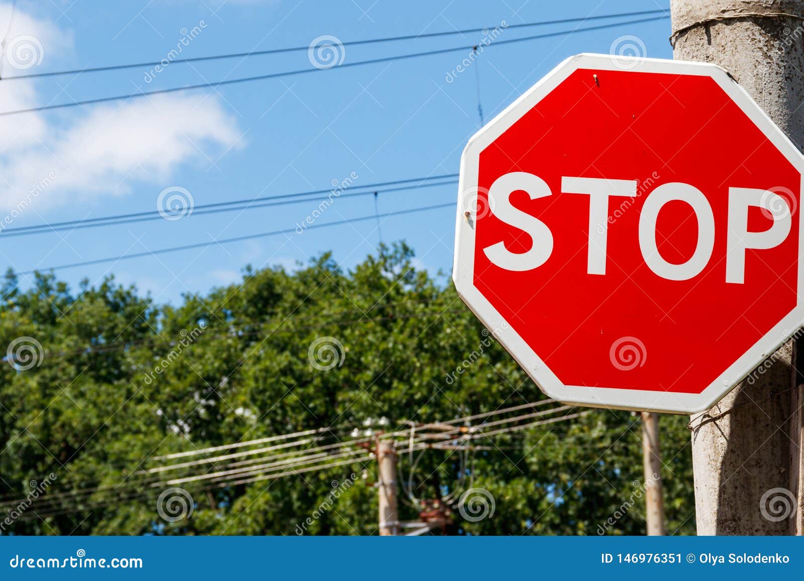 Close-up of Stop sign stock image. Image of danger, roadside - 146976351