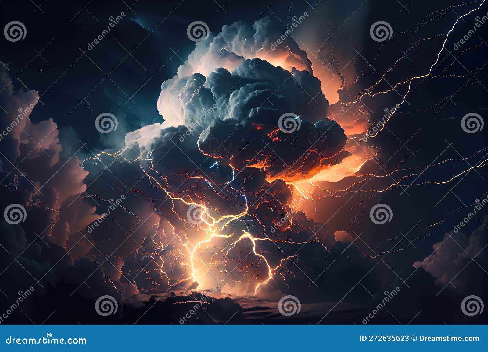 Close-up of Storm Cloud, with Lightning Flashing and Thunder Rolling ...