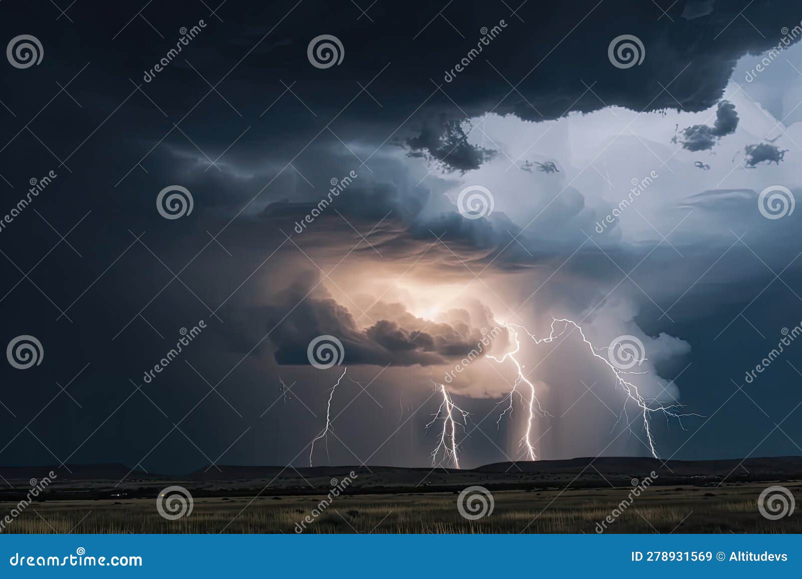 Flashes Of Lightning, Isolated On Transparent Background. Thunderstorm ...