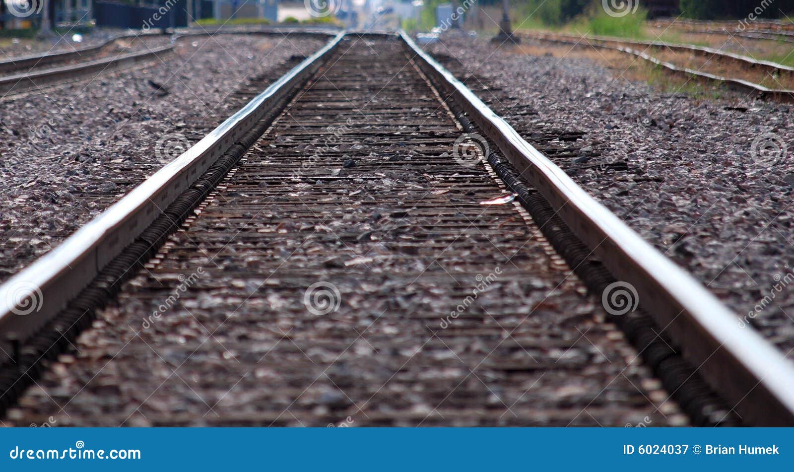 Close Up of Straight Railroad Tracks Stock Image - Image of close ...