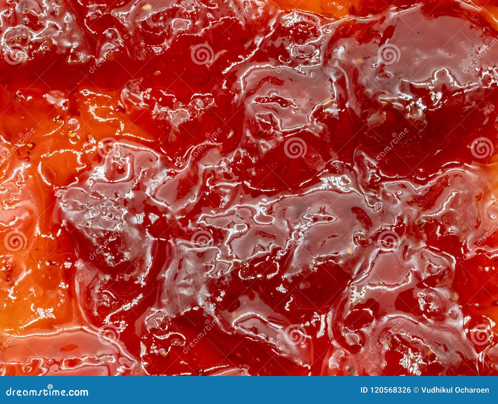 Close Up of Strawberry Jam for Texture and Background Stock Photo ...