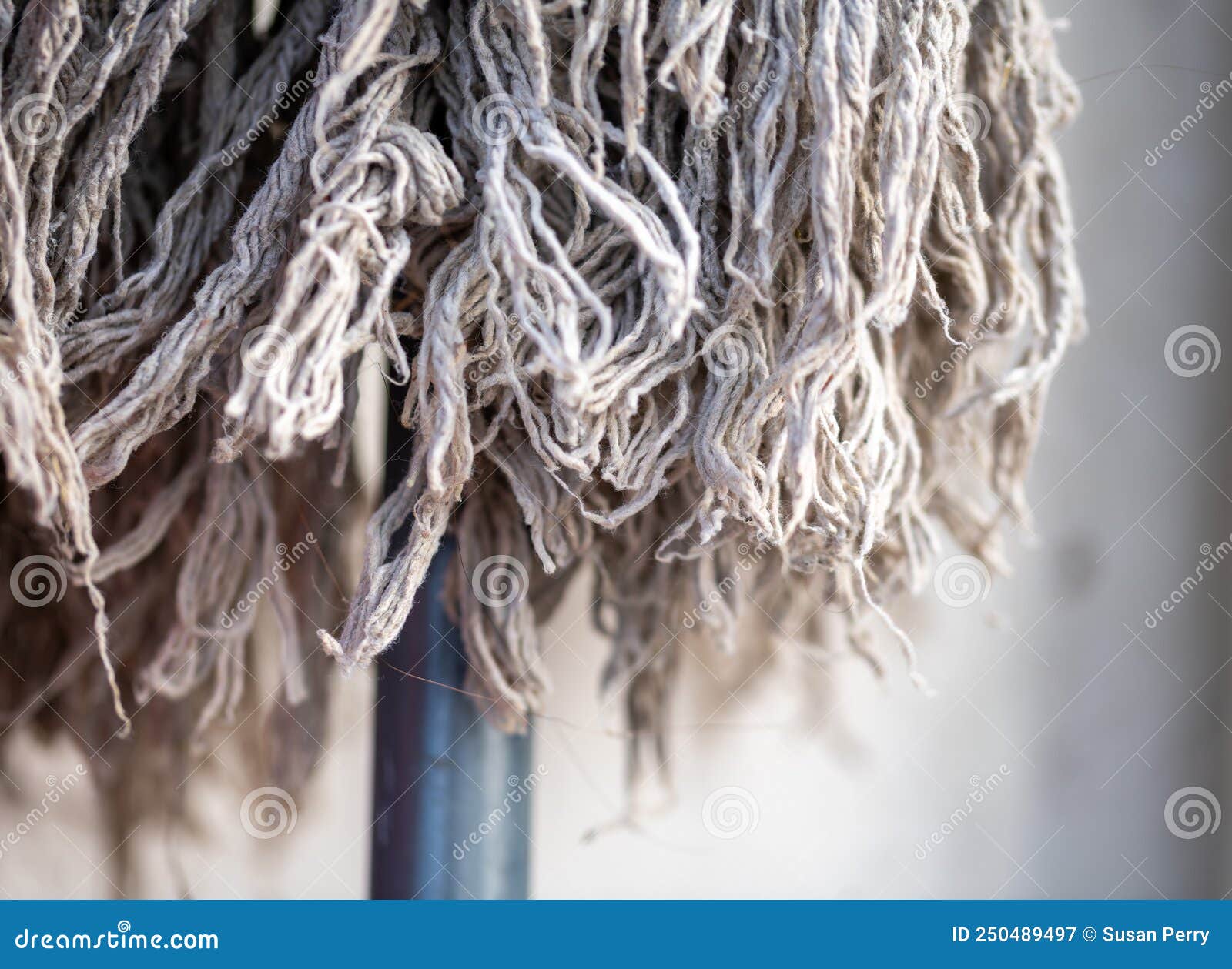 Close up of a string mop stock image. Image of brown - 250489497