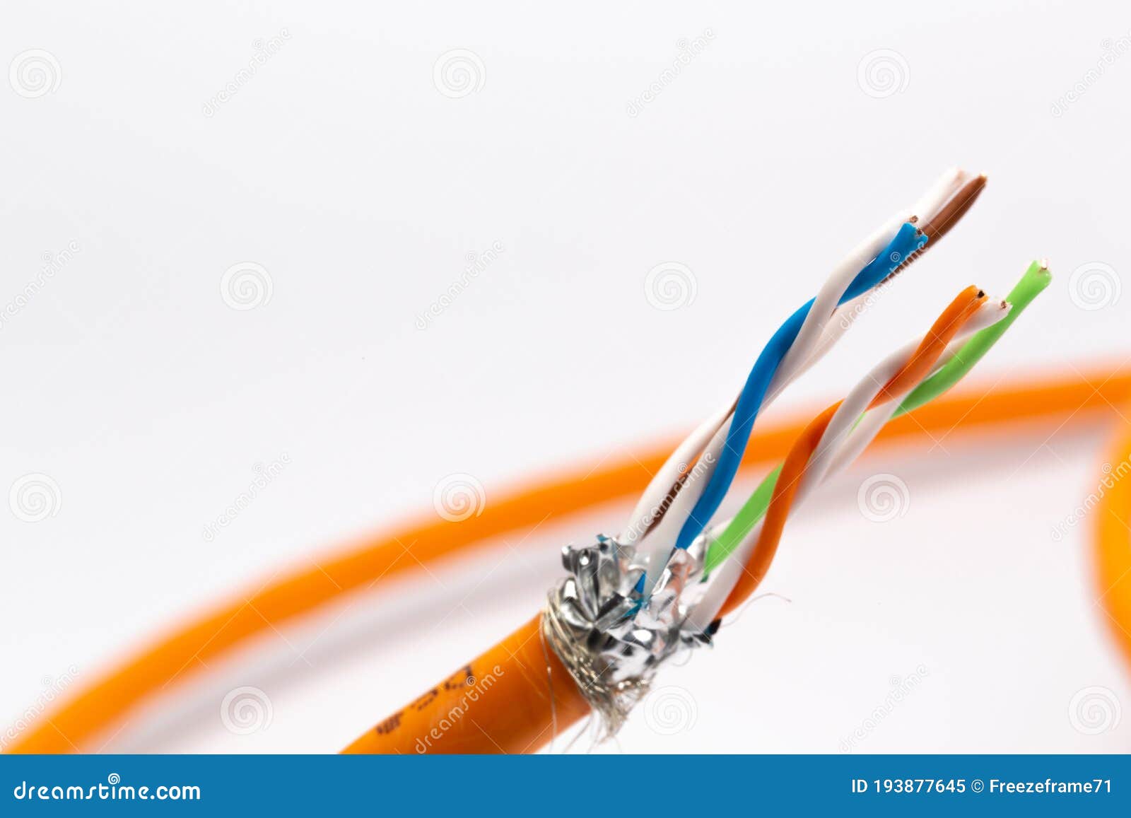 Stripped Ethernet Cable With Twisted Wires Royalty-Free Stock Photo ...