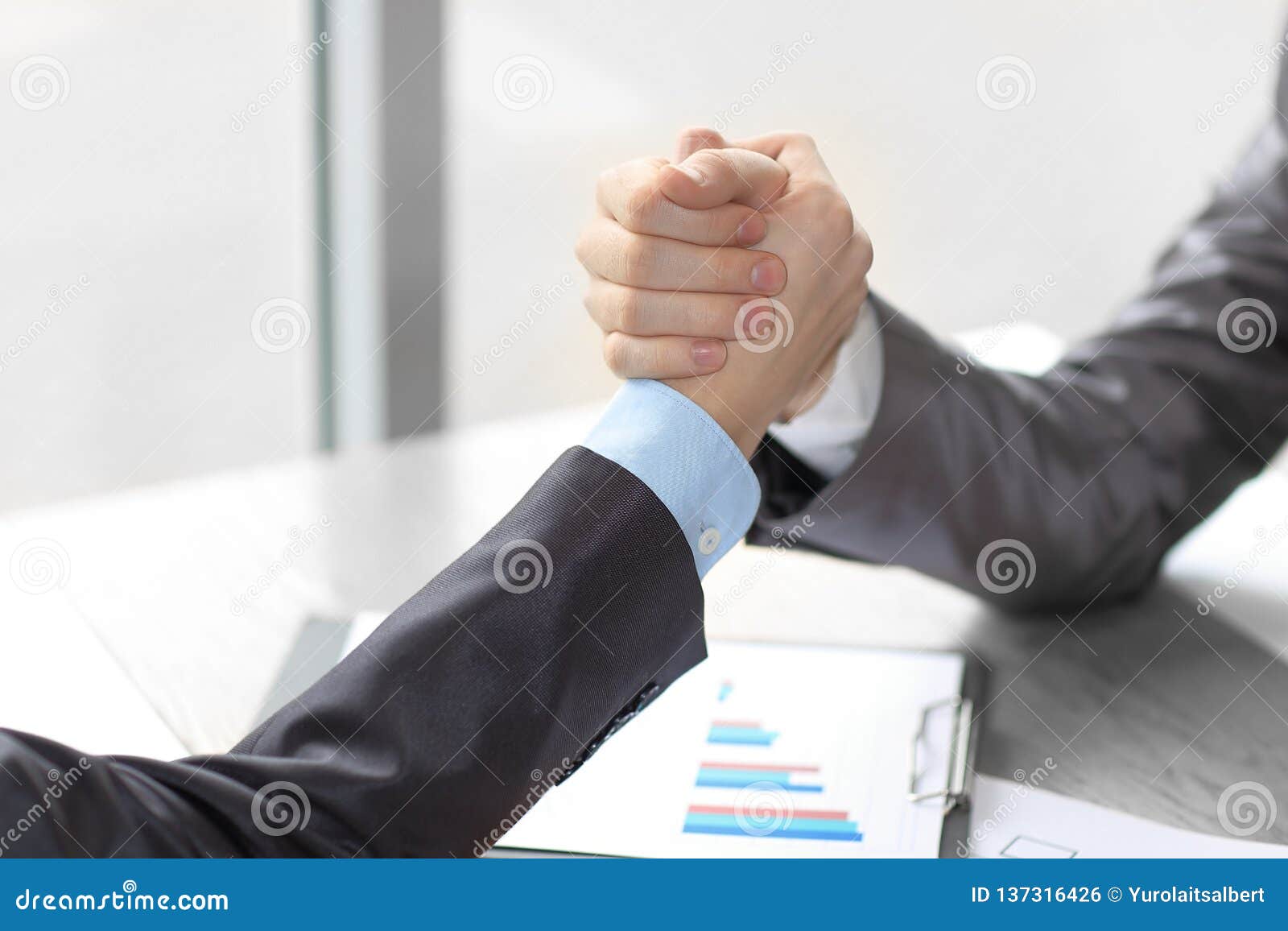 Close Up. Strong Handshake of Business People Stock Photo - Image of ...