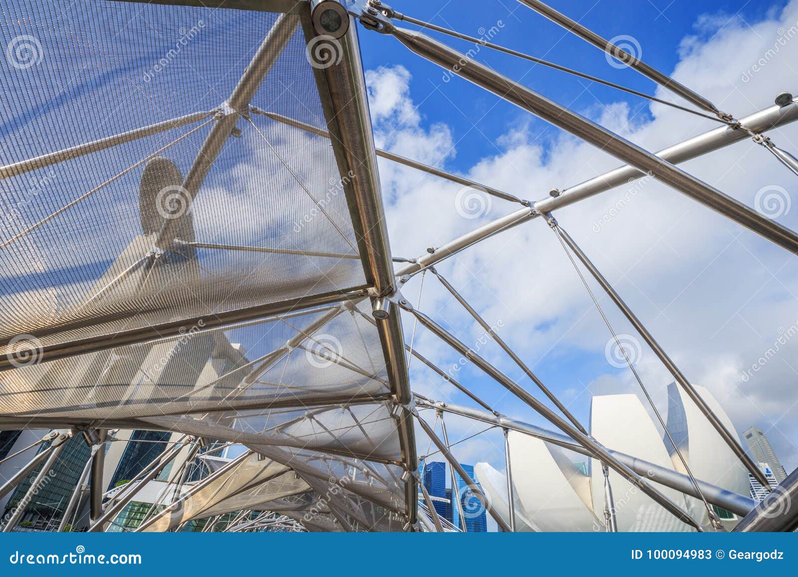 Structure of the Helix Bridge, Singapore Editorial Stock Photo - Image ...