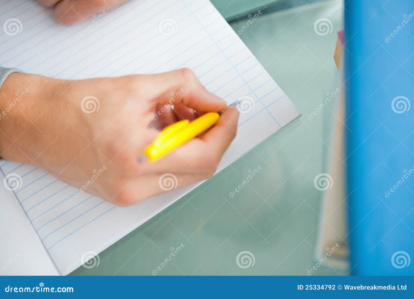 Close-up of a Student Hand Doing His Homework Stock Photo - Image of ...