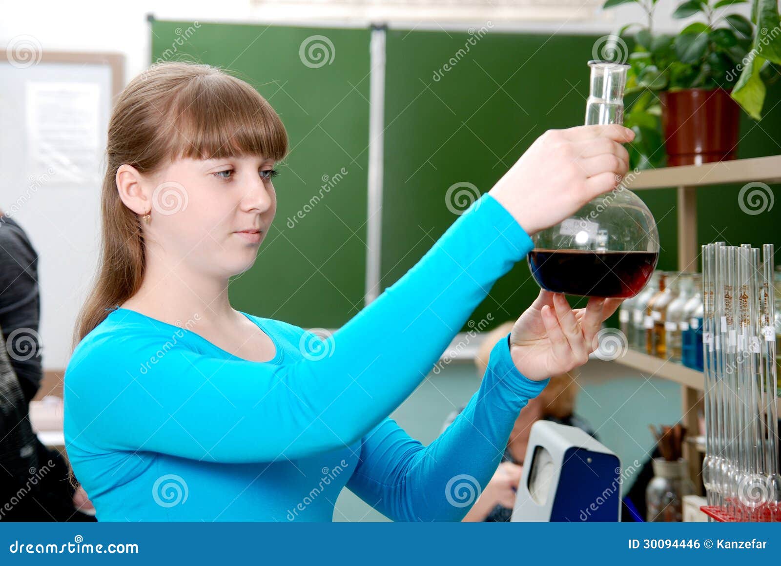 Close-up of a Student Performing an Experiment Stock Photo - Image of ...