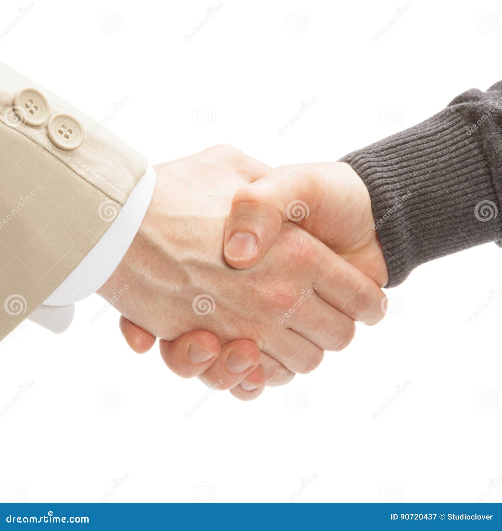Close Up Studio Shot of Two Men Shaking Hands Stock Image - Image of ...