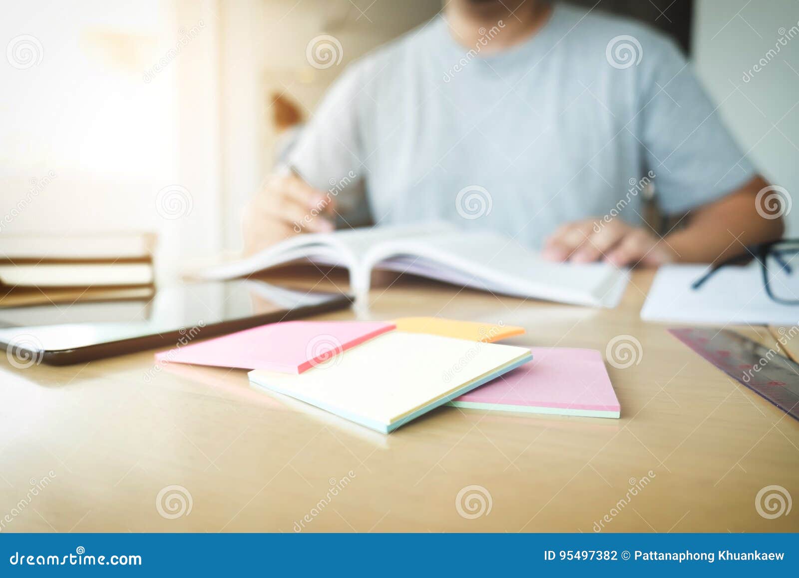 Close Up of Studying Student Hands Writing in Book during Lecture ...