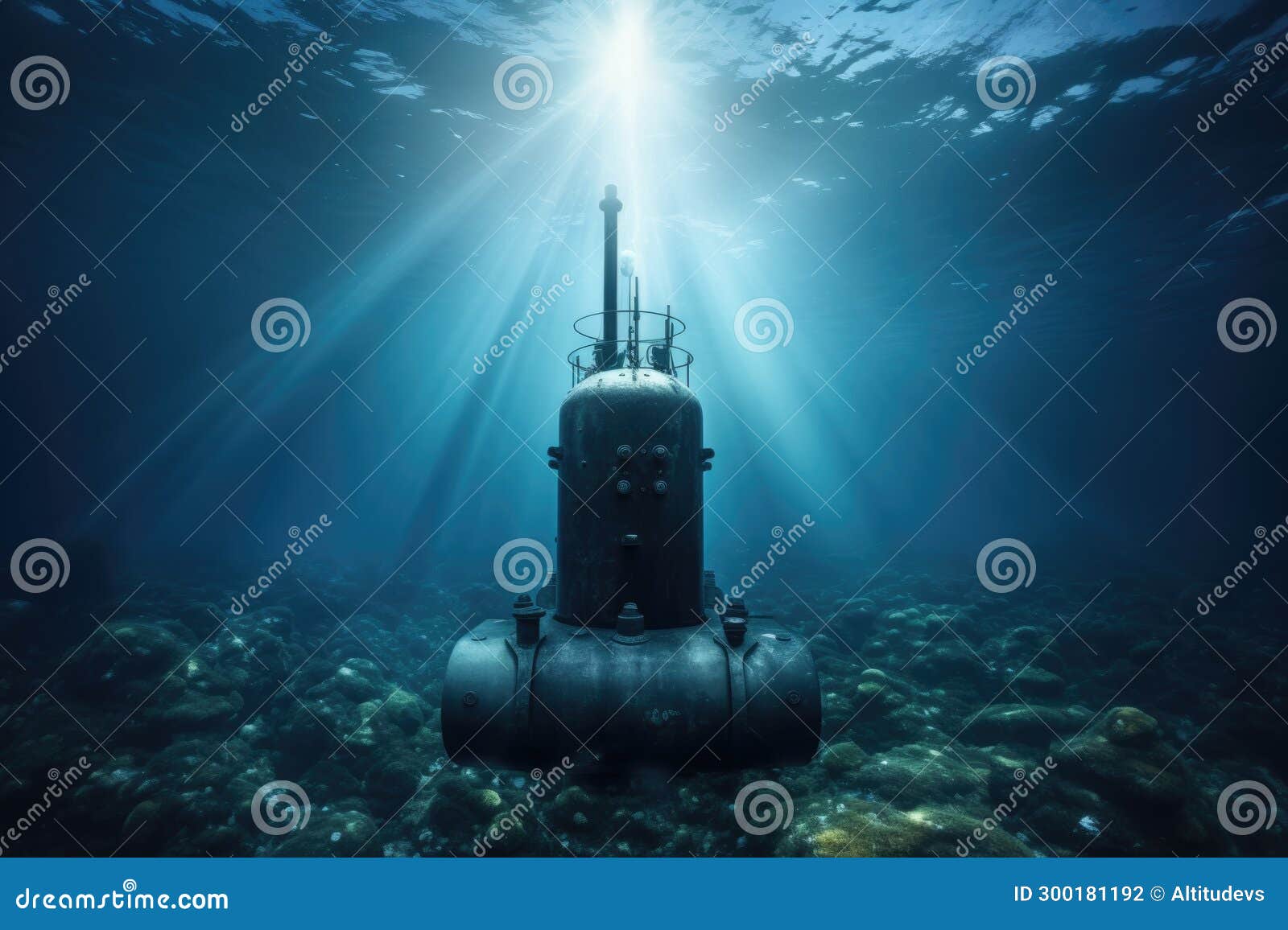 Close-up of a Submarines Periscope Rising from the Water Stock Photo ...