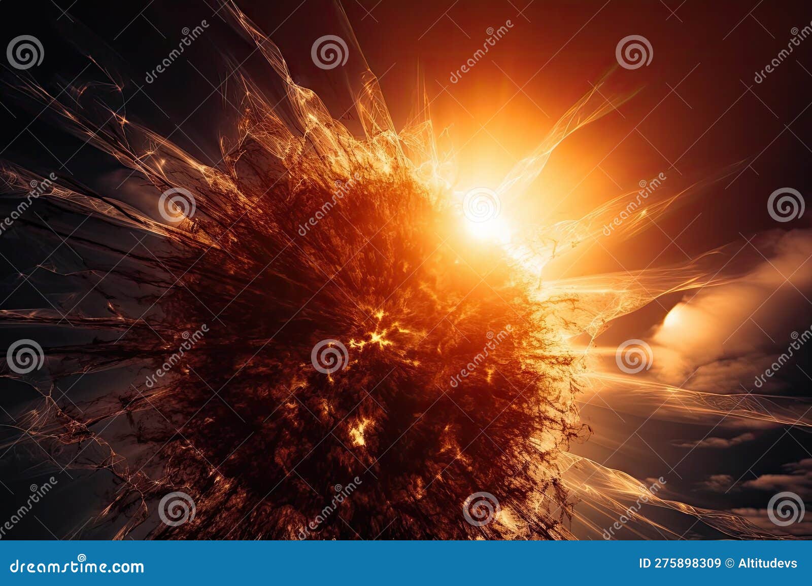 Close-up of the Sun with Explosions and Flares, Creating a Stunning ...