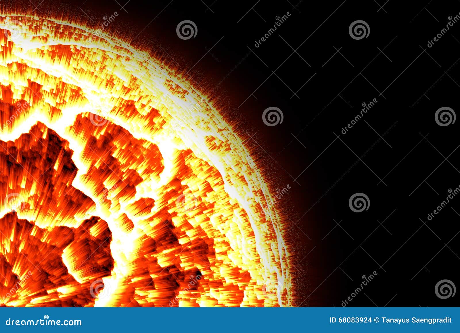 Close up the sun and flame stock illustration. Illustration of sunshine ...