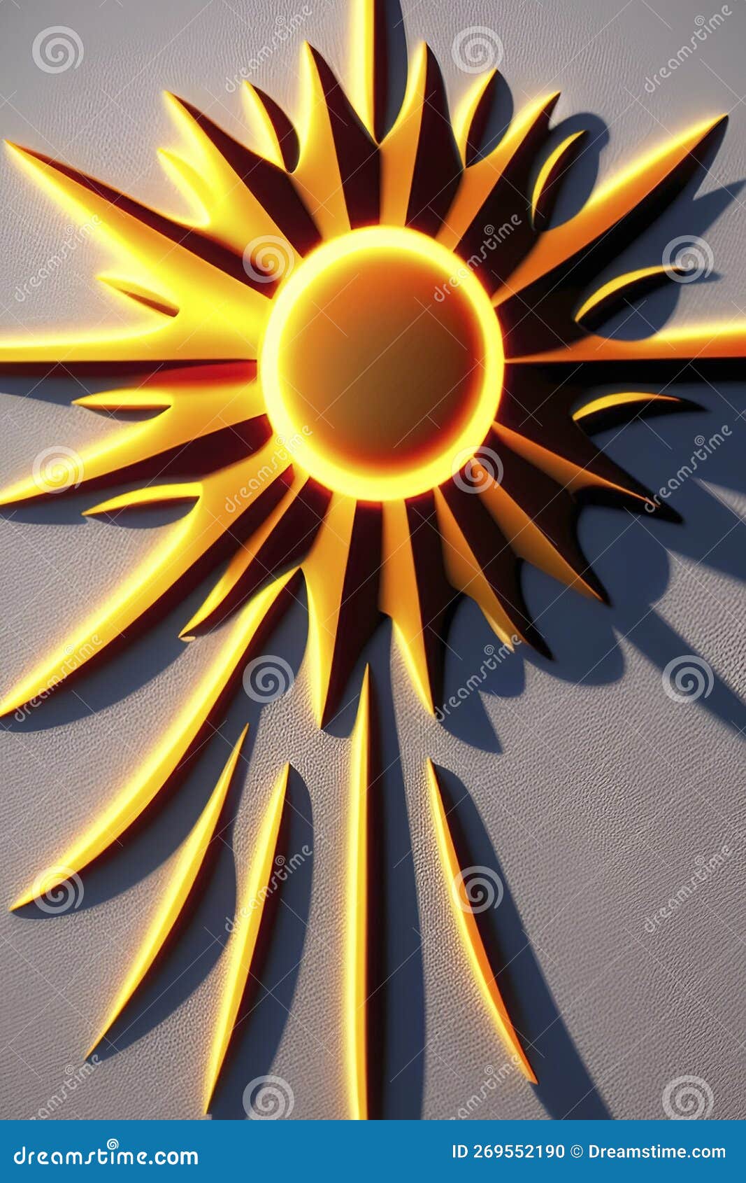 Sun with Rays on the Background of the Sun Stock Illustration ...
