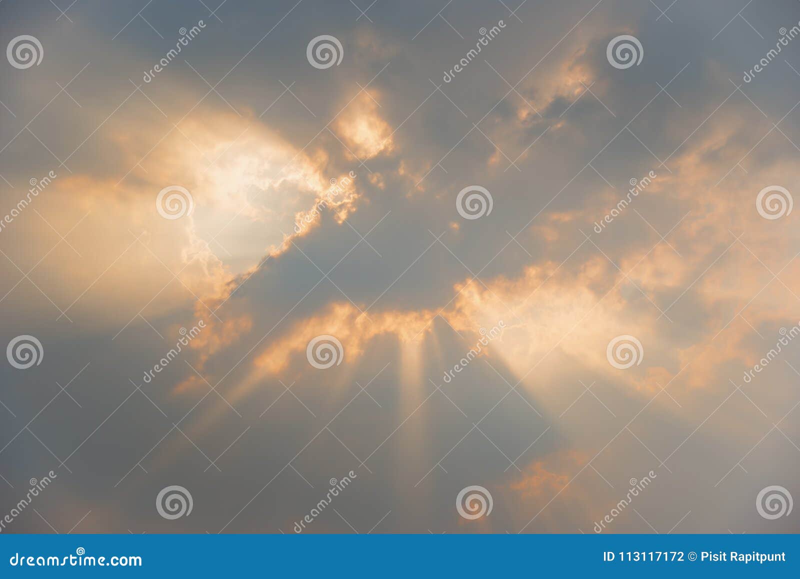 Close Up Sun Rays and Dramatic Sky. Stock Photo - Image of rays, effect ...