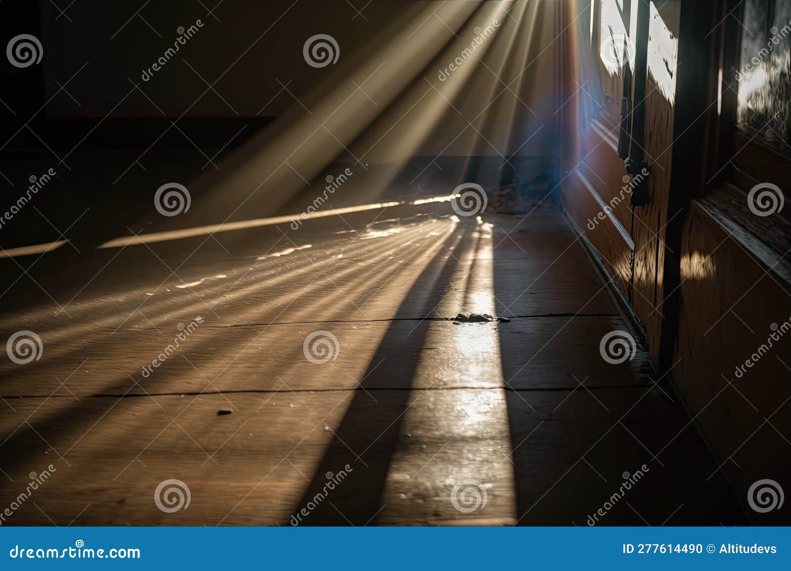 Close-up of a Sunbeam Filtering through the Window, Shining on the ...