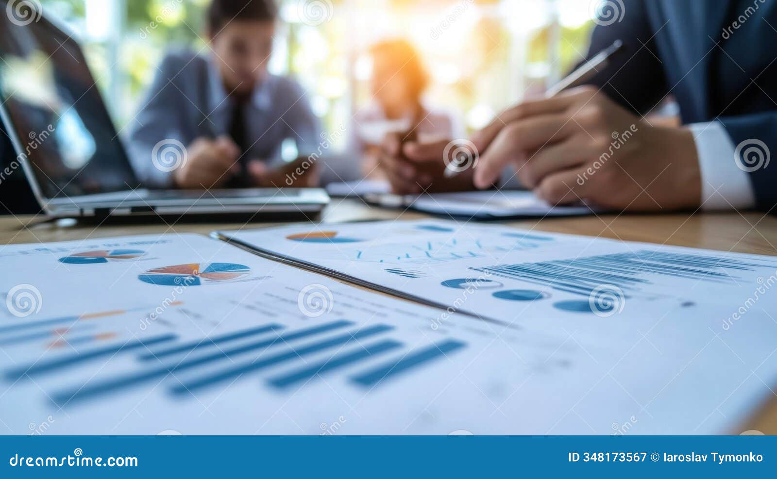Close-up of a Supply Chain Manager Analyzing Data on a Computer Screen ...