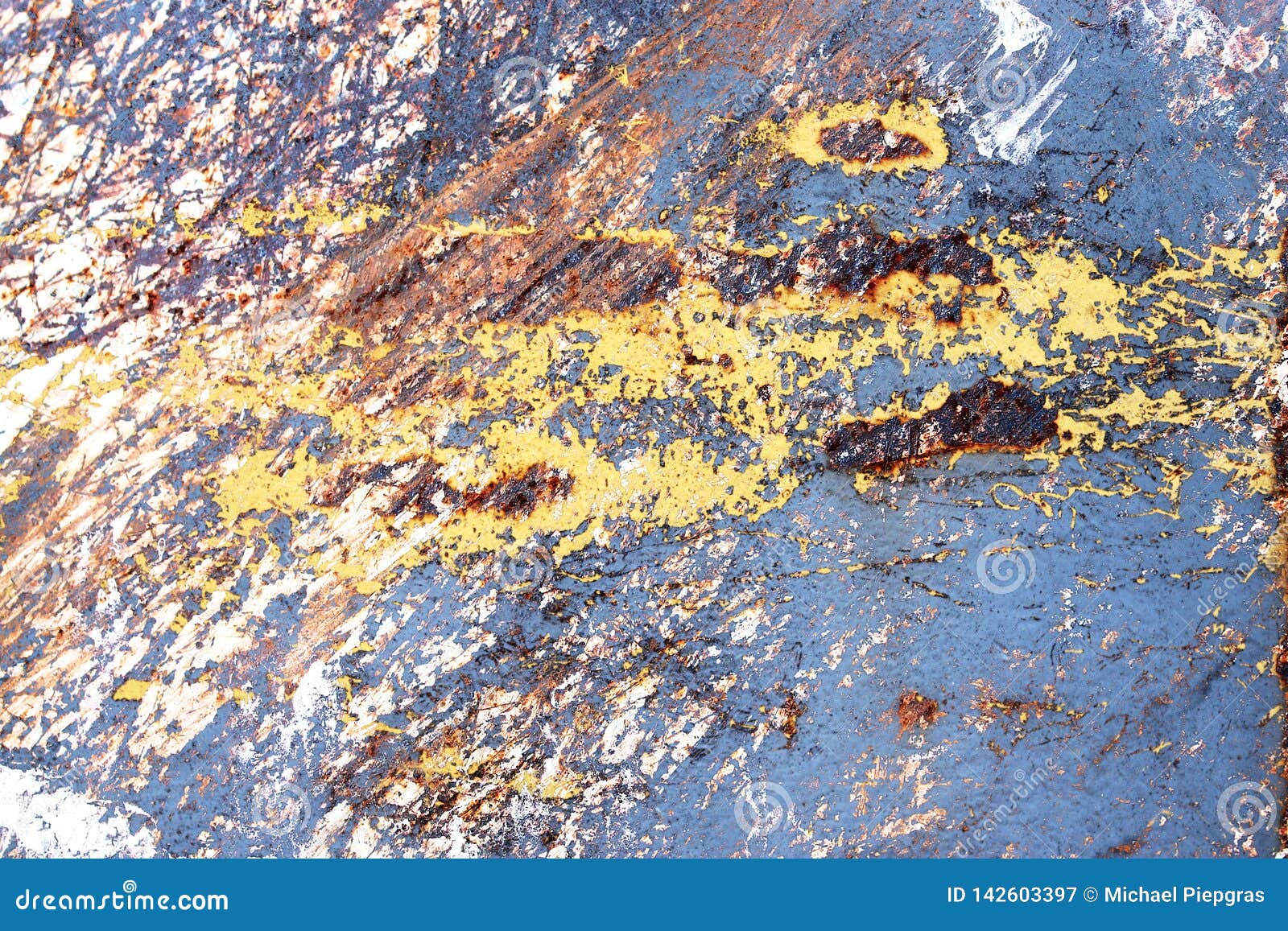 Close Up Surface of Aged and Weathered Rusty Metal Surfaces in High ...