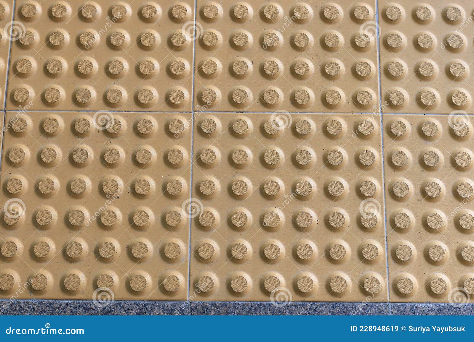 Close Up Surface of Pavement for the Blind or Braille Block for ...