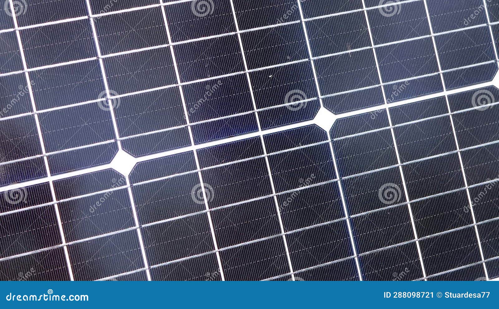 Close Up, Surface of a Photovoltaic Solar Panel in Rays of Sunlight at ...