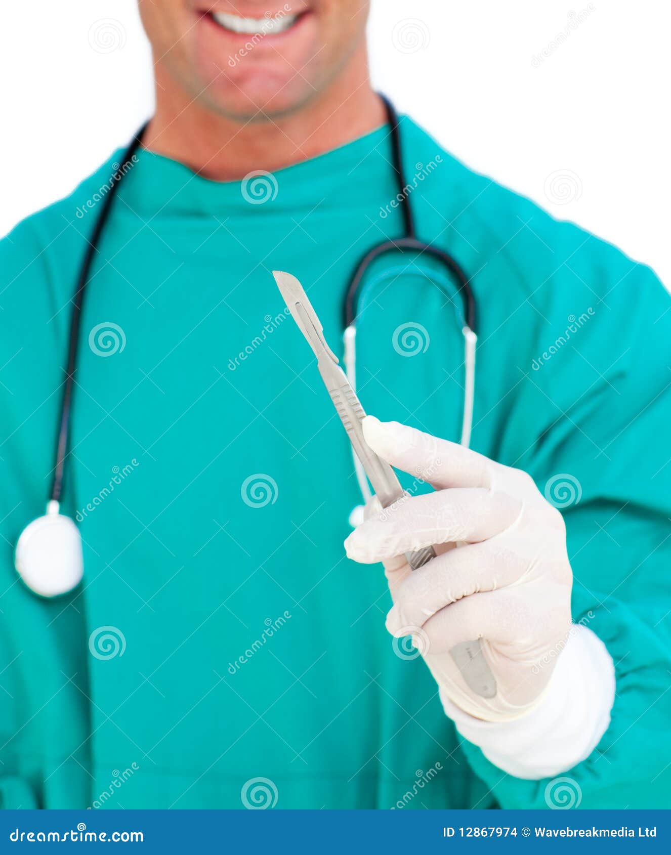 Close-up of Surgeon Holding a Scalpel Stock Photo - Image of male ...