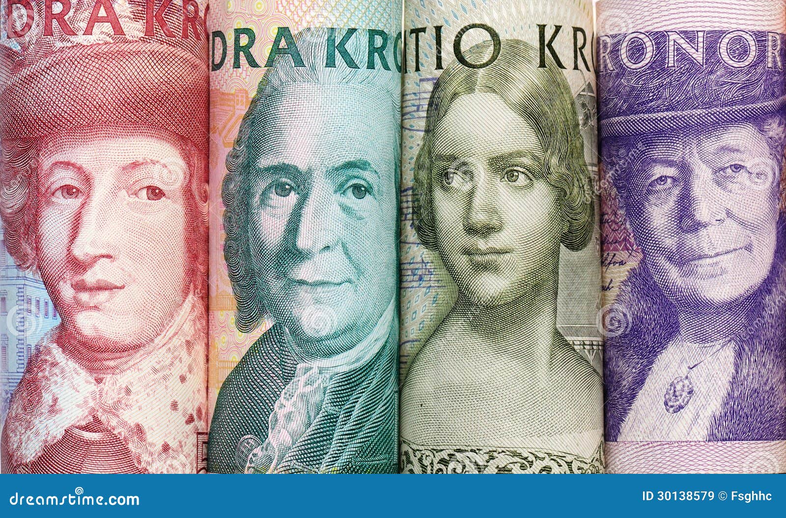 Five Different Face Values of Swedish Banknotes Stock Image - Image of ...