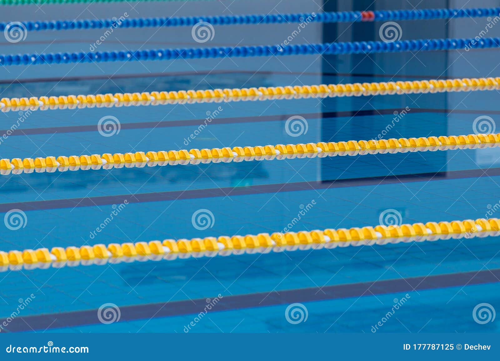 Close Up of Swim Lanes in Swimming Pool Stock Image - Image of pool ...